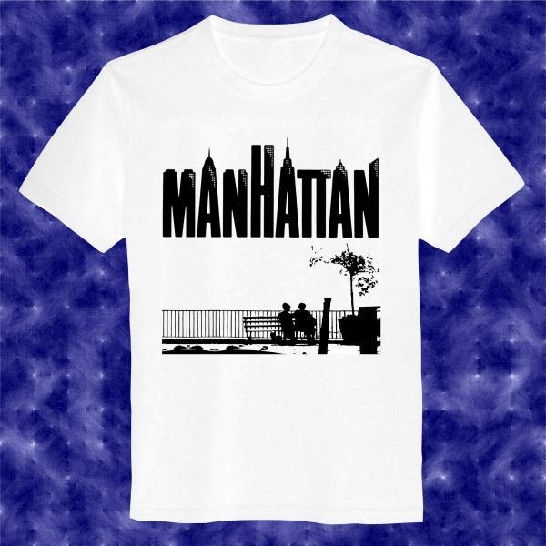 Manhattan T-shirt Mens And Womens Cotton Screenprint Size S - 3xl on Luulla